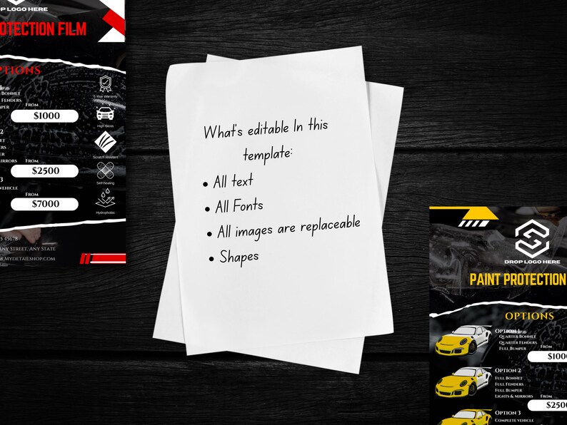 Bundle of 4 PPF Car Detailing and Car Wash Editable Flyer Templates in ...