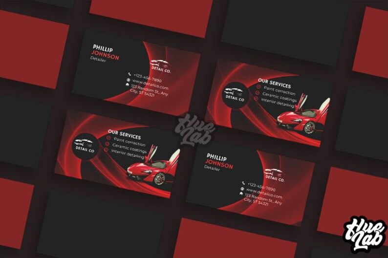 Auto Detailing Business Card Template | Mobile Car Detailing | Car Wash ...
