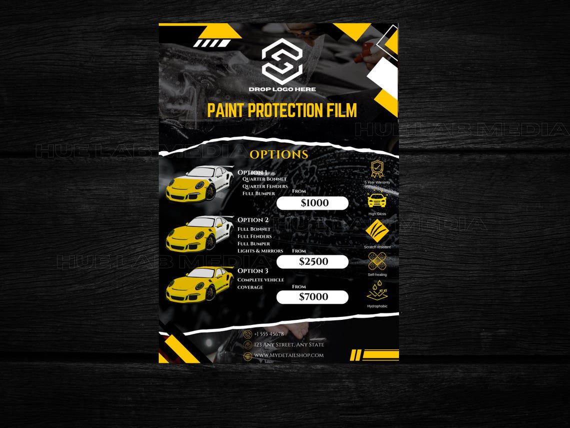 Bundle of 4 PPF Car Detailing and Car Wash Editable Flyer Templates in ...