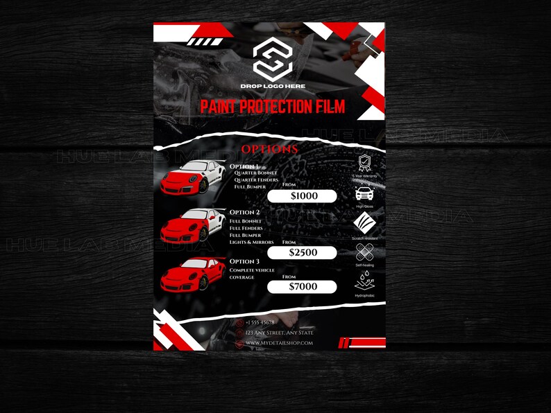 Bundle of 4 PPF Car Detailing and Car Wash Editable Flyer Templates in ...