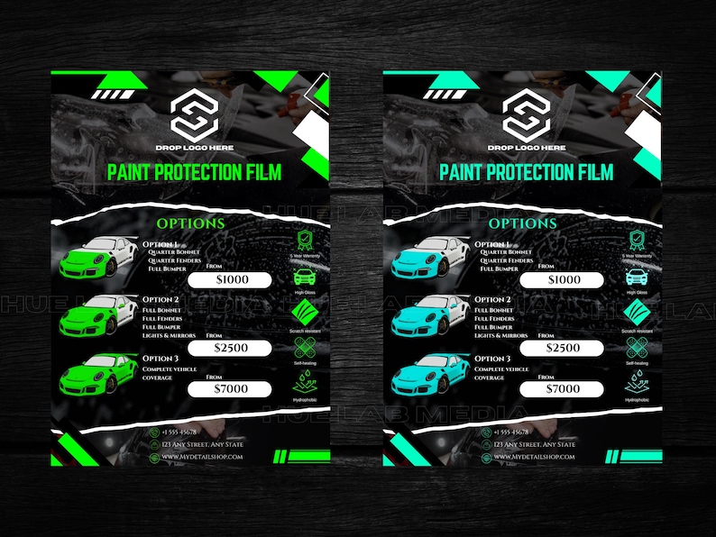 Bundle of 4 PPF Car Detailing and Car Wash Editable Flyer Templates in ...
