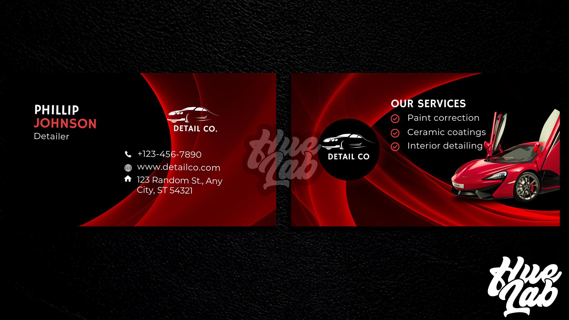 Auto Detailing Business Card Template | Mobile Car Detailing | Car Wash ...