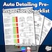 Set of 3 Car Detailing Inspection Checklist Canva Template Form for Car ...