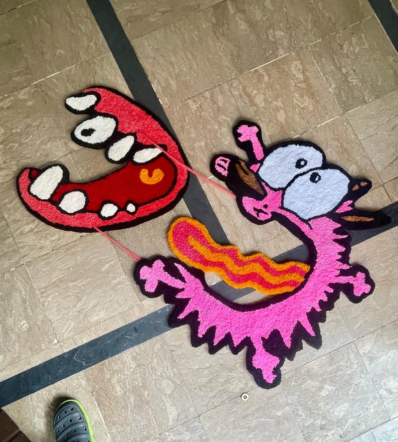 Courage the Cowardly Dog Rug, Custom Made Rugs, Personalized Rugs ...