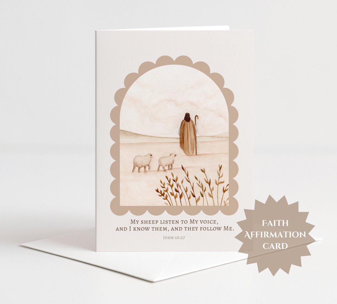 FAITH GREETING CARD With Bible Verse Card With Envelope Inspirational ...