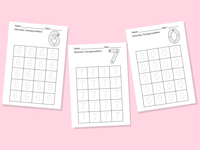 Number Tracing Worksheets 0-10, Numbers Learning PDF, Preschool ...