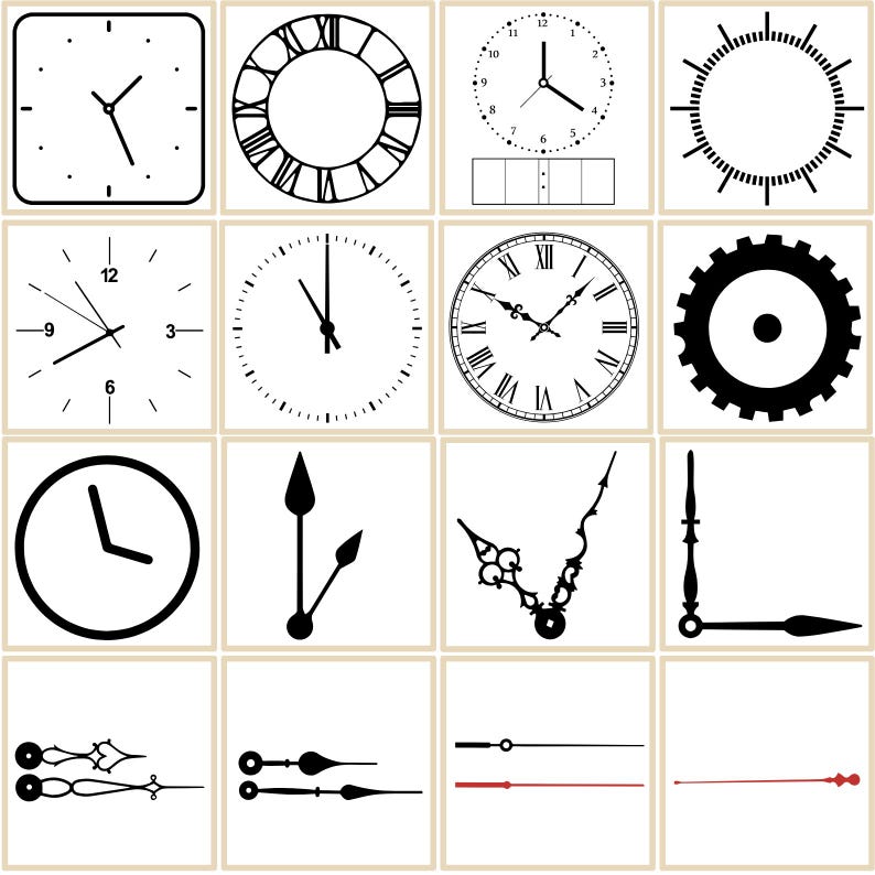 Clock Face Svg, Roman Numeral Clock, Clock Svg, Clock Numbers Svg ...
