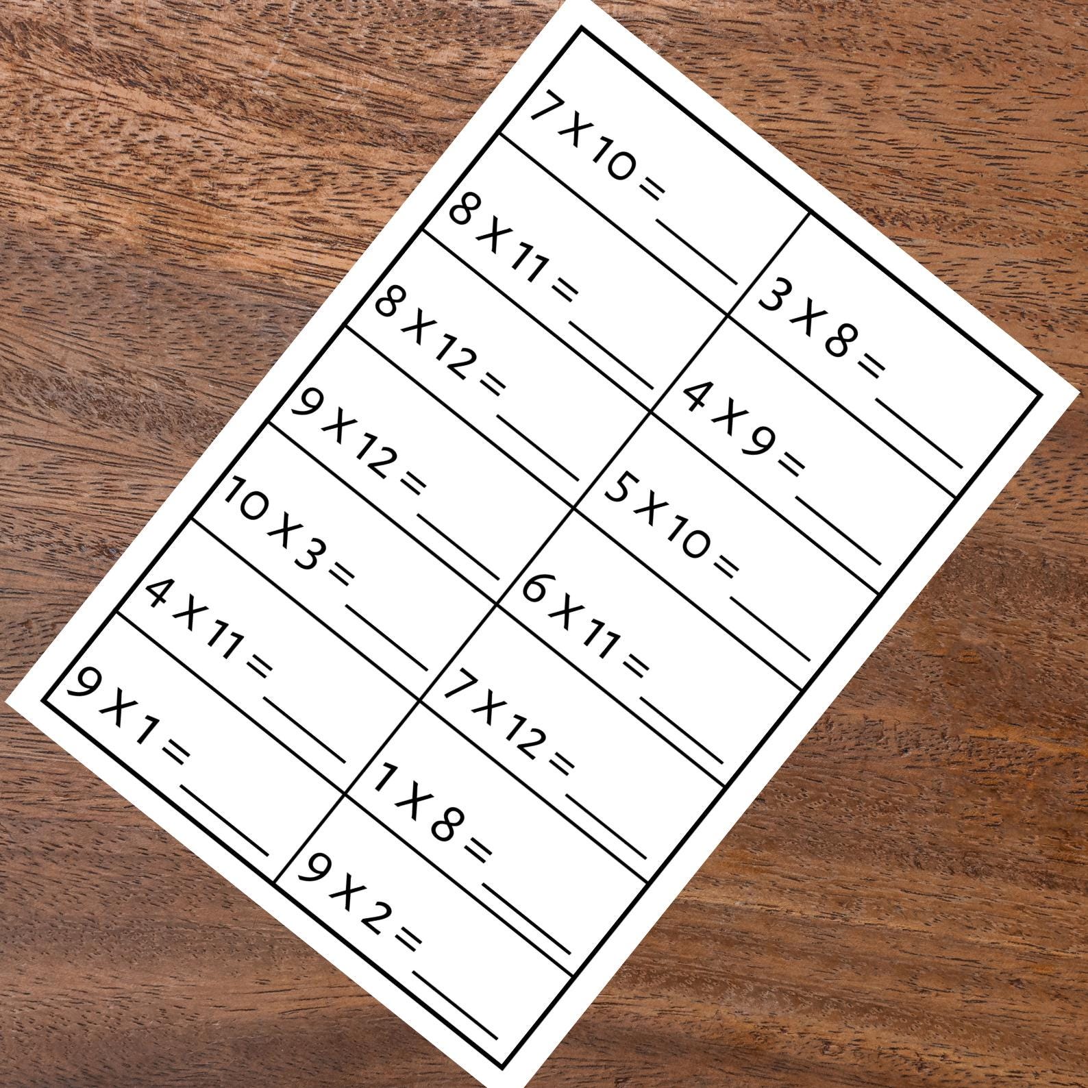 Printable Multiplication Worksheets | 0-12 Multiplication Practice ...
