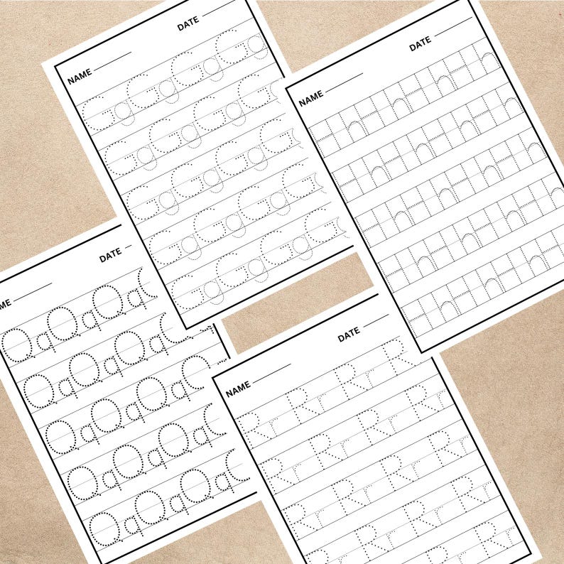 26 Alphabet Tracing, Tracing Workbook, Worksheets for Kids, Letter ...