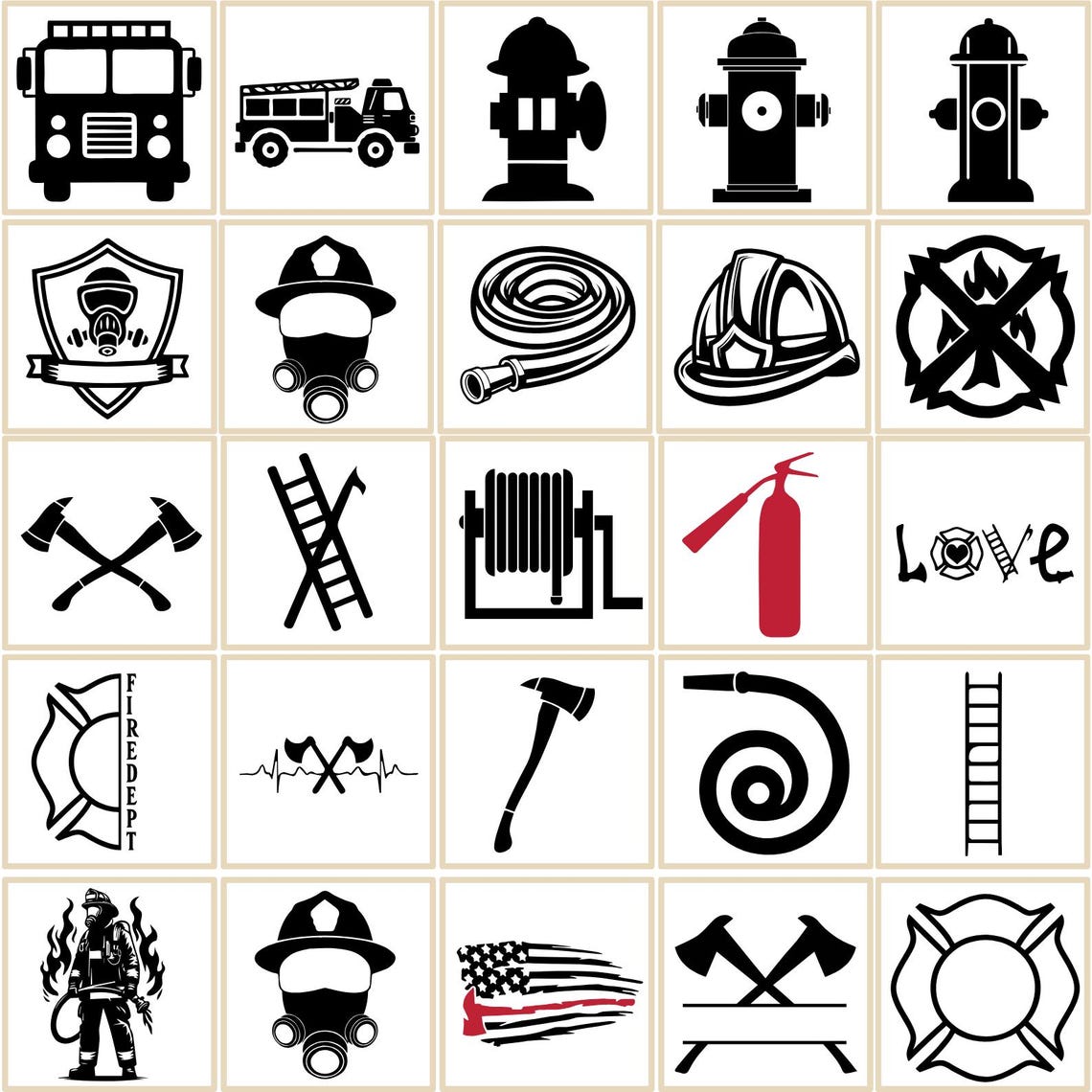 Fire Dept Svg Bundle, Firefighter Svg, Fire Department Svg, Fireman Axe ...