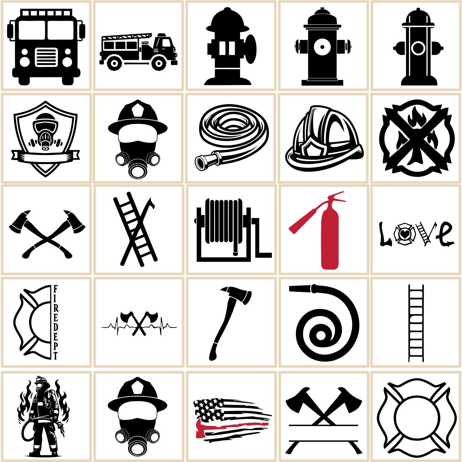 Fire Dept Svg Bundle, Firefighter Svg, Fire Department Svg, Fireman Axe ...