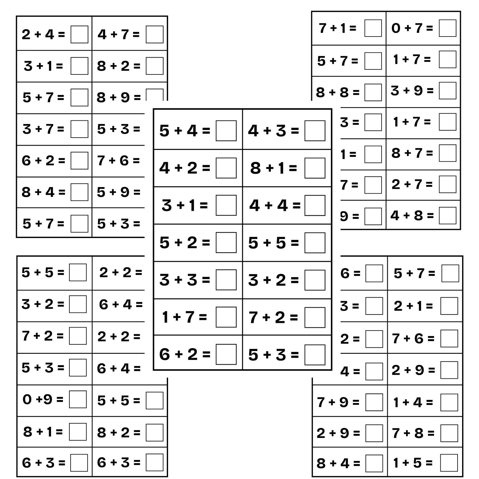 Printable Addition Worksheets | Addition Homework | 1st-2nd Grade Math ...