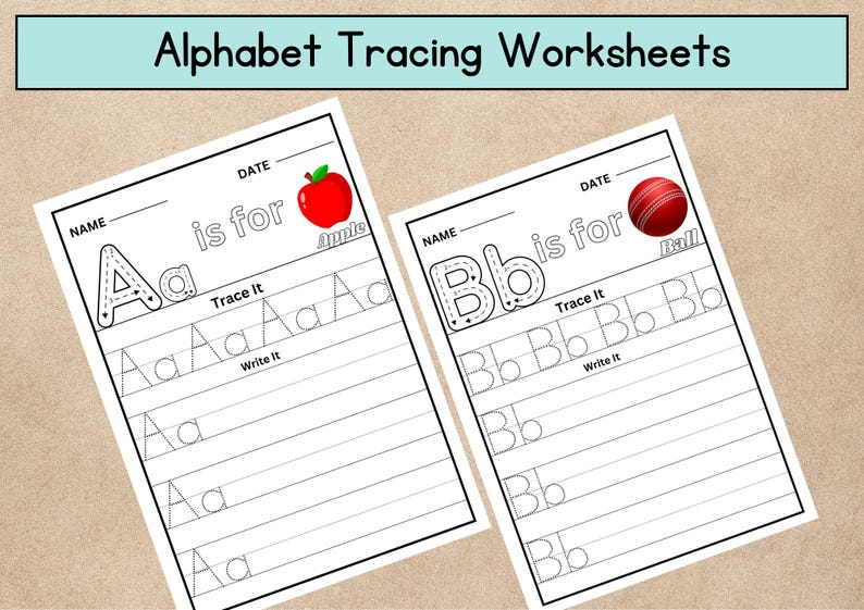 Alphabet Tracing Worksheets | ABC Practice Sheets | Handwriting ...