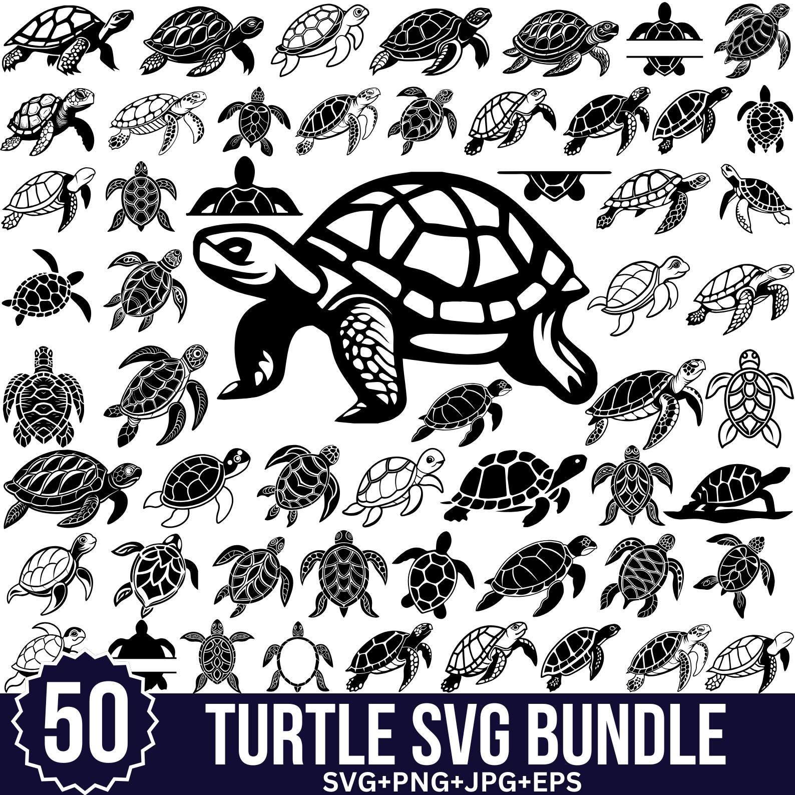 Turtle Svg Bundle, Sea Turtles Designs Clipart, Sea Turtle Svg, Turtle ...