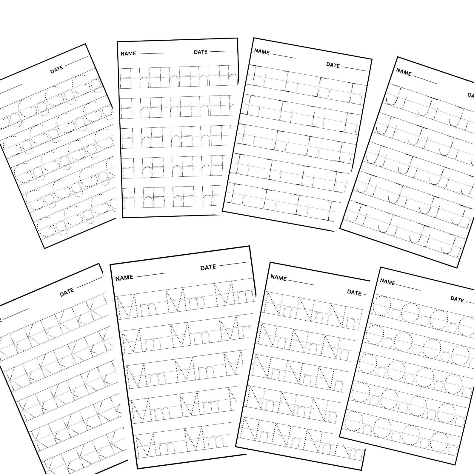 26 Alphabet Tracing, Tracing Workbook, Worksheets for Kids, Letter ...