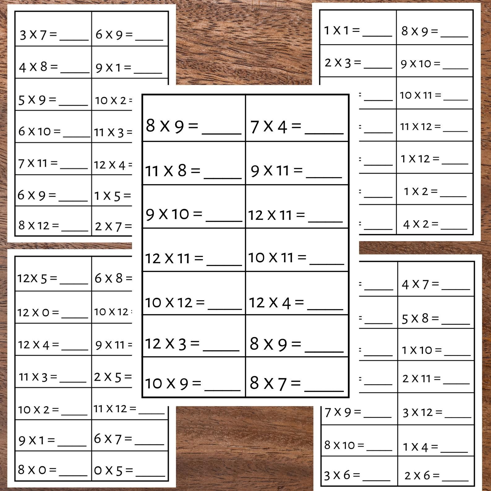 Printable Multiplication Worksheets | 0-12 Multiplication Practice ...