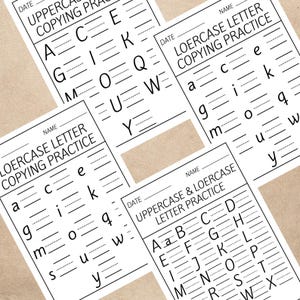 Preschool Alphabet Worksheet, Uppercase Lowercase Letter Writing ...