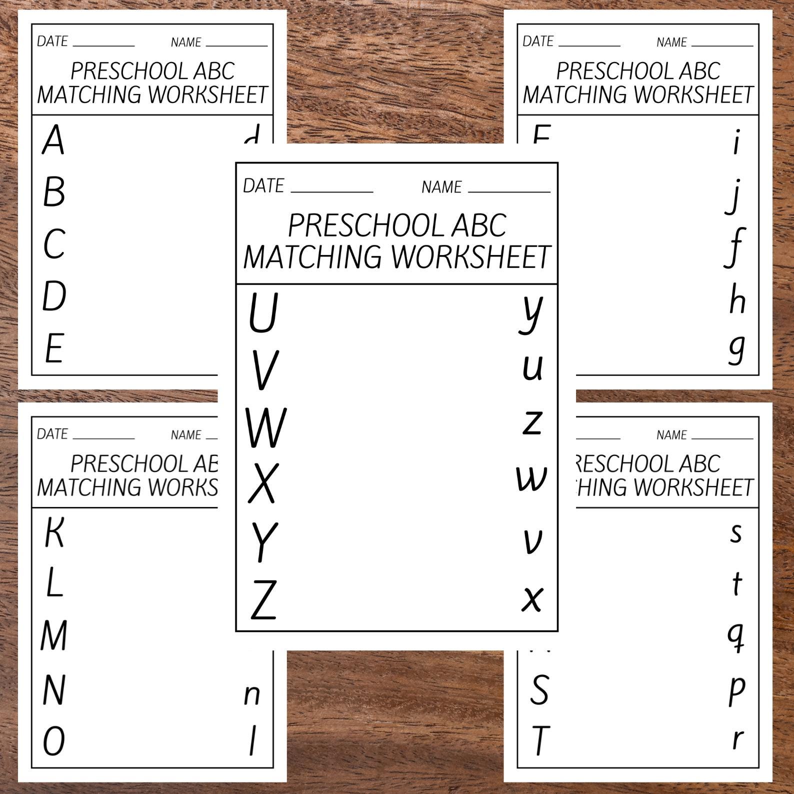 Preschool Alphabet Worksheet, Uppercase Lowercase Letter Writing ...