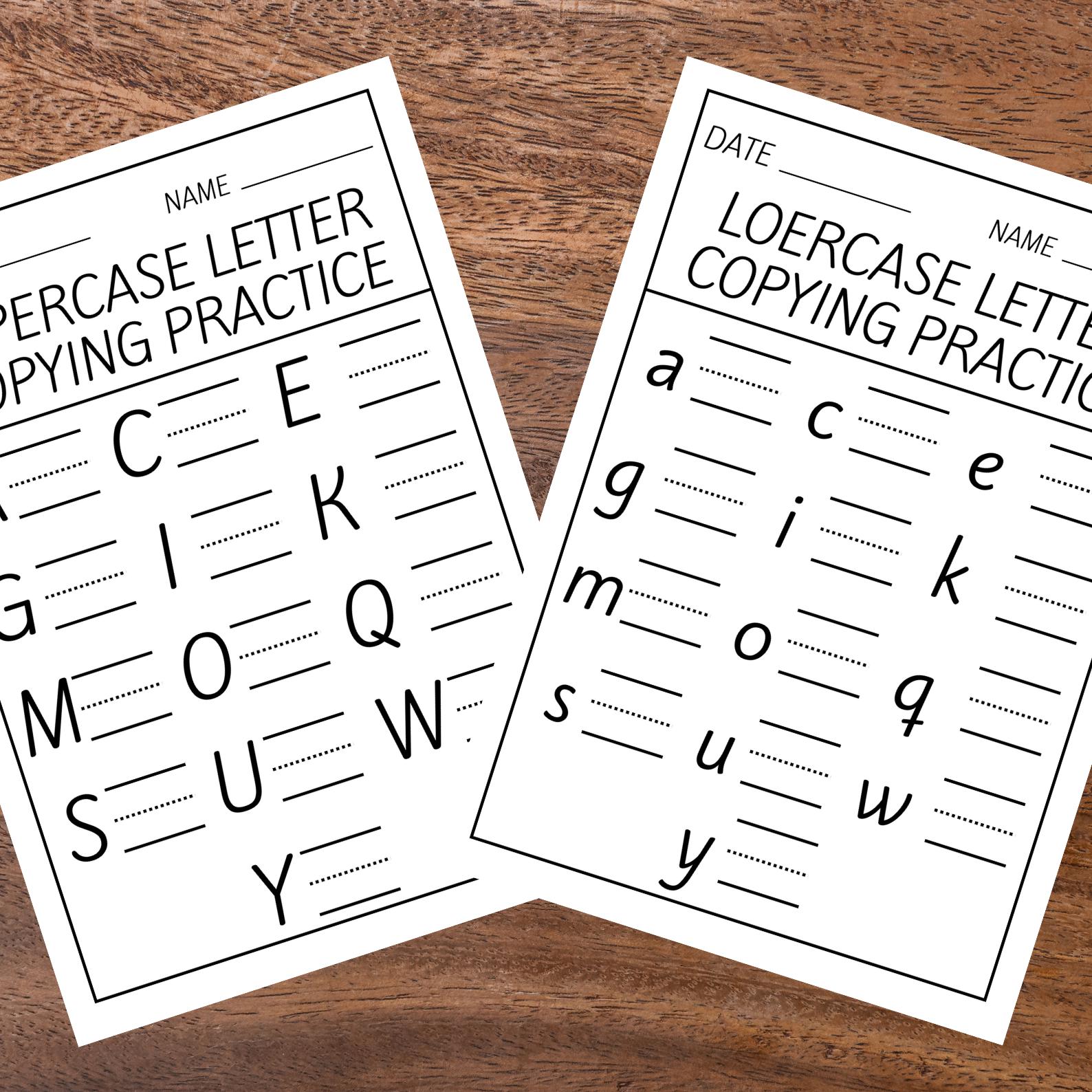 Preschool Alphabet Worksheet, Uppercase Lowercase Letter Writing ...