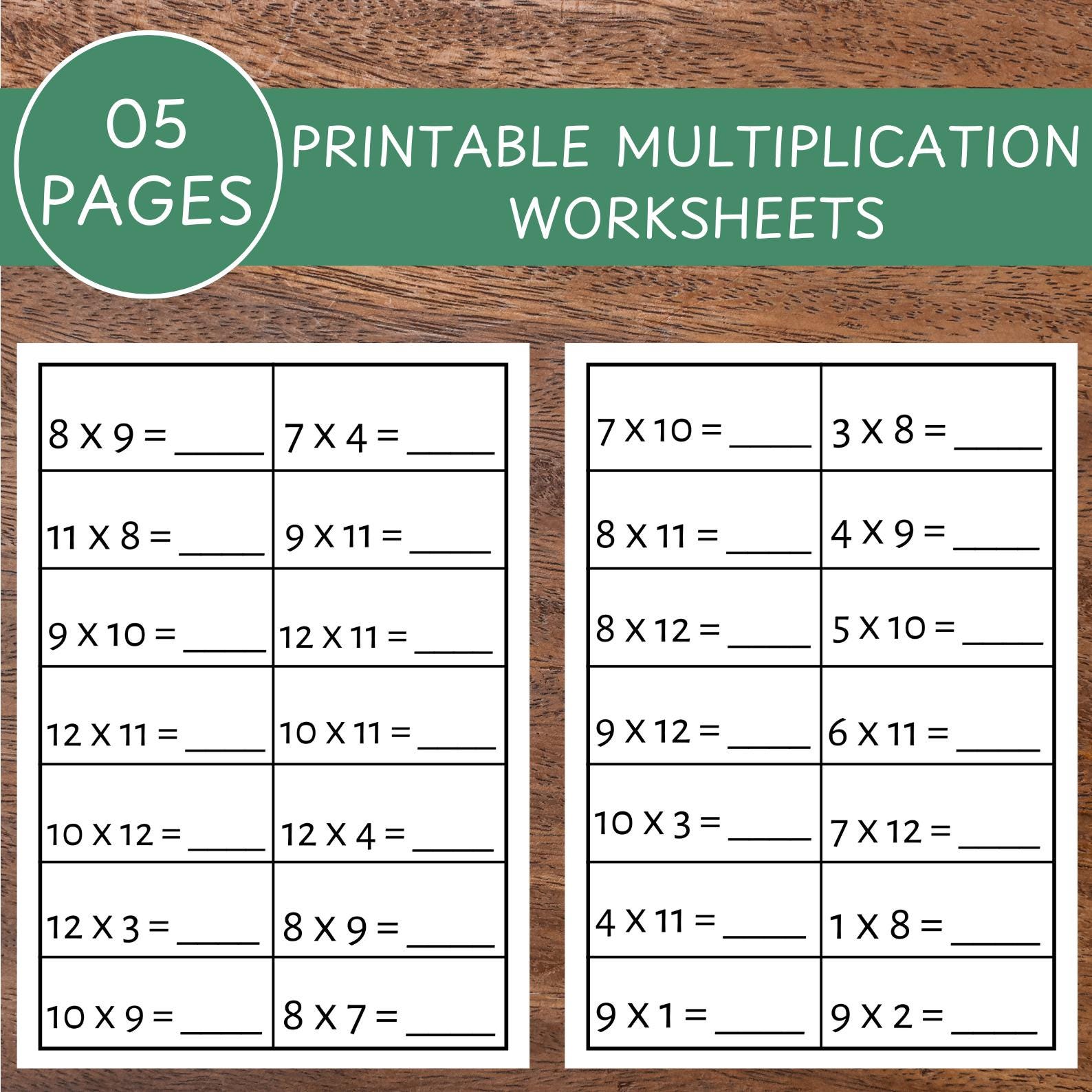 Printable Multiplication Worksheets | 0-12 Multiplication Practice ...