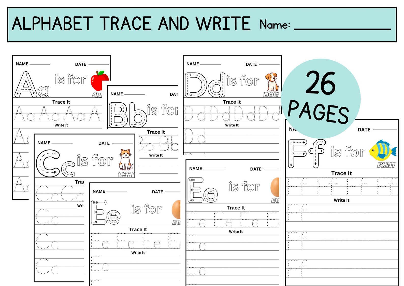 Alphabet Tracing Worksheets | ABC Practice Sheets | Handwriting ...