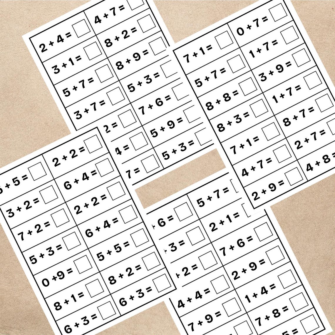 Printable Addition Worksheets | Addition Homework | 1st-2nd Grade Math ...