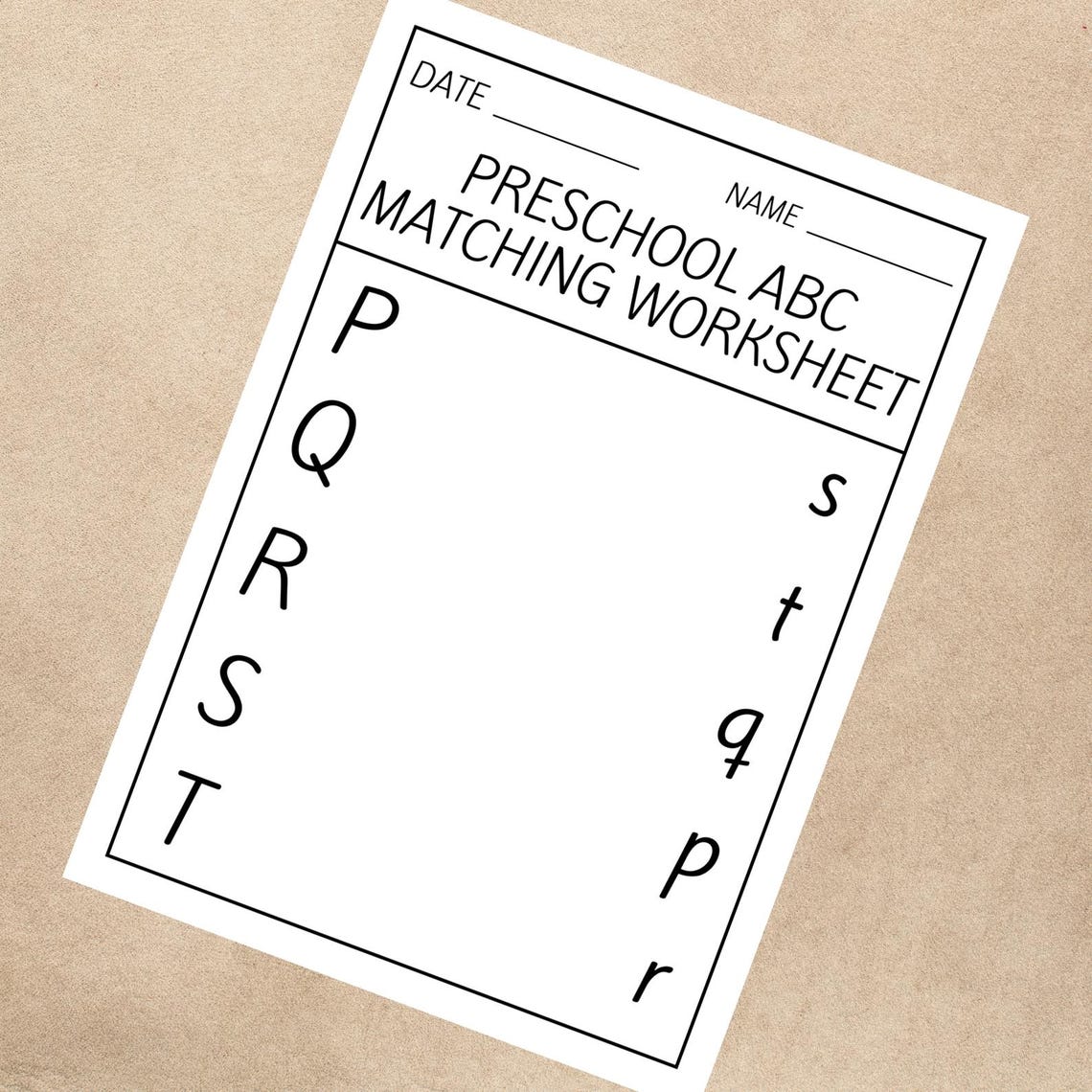 Preschool Alphabet Worksheet, Uppercase Lowercase Letter Writing ...