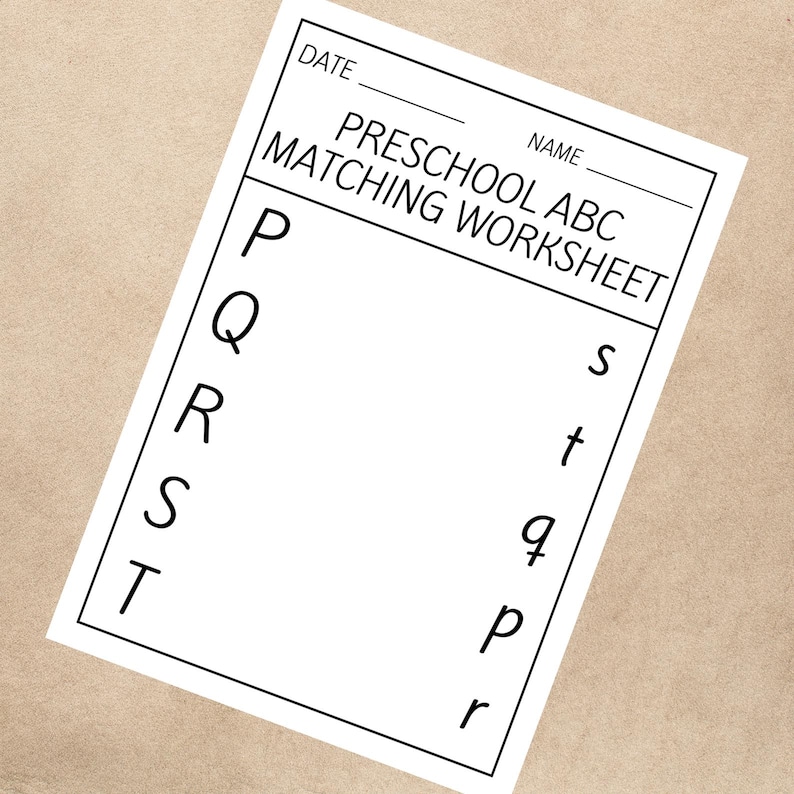 Preschool Alphabet Worksheet, Uppercase Lowercase Letter Writing ...