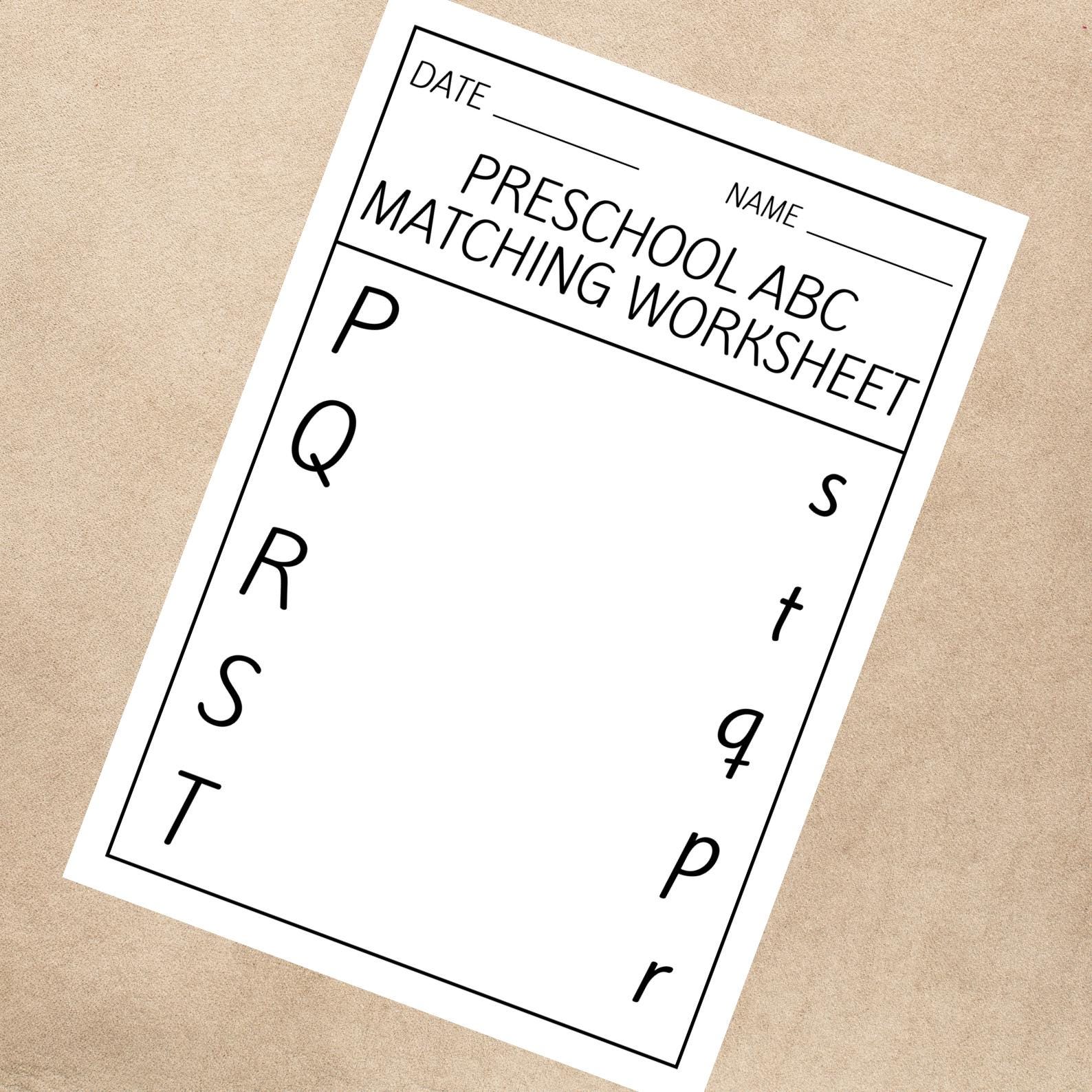 Preschool Alphabet Worksheet, Uppercase Lowercase Letter Writing ...