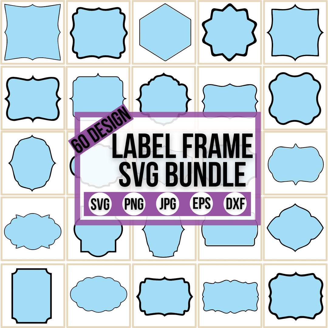 Label Frames Svg Bundle, Shapes Svg, Vintage Frames Svg, Banner Svg ...