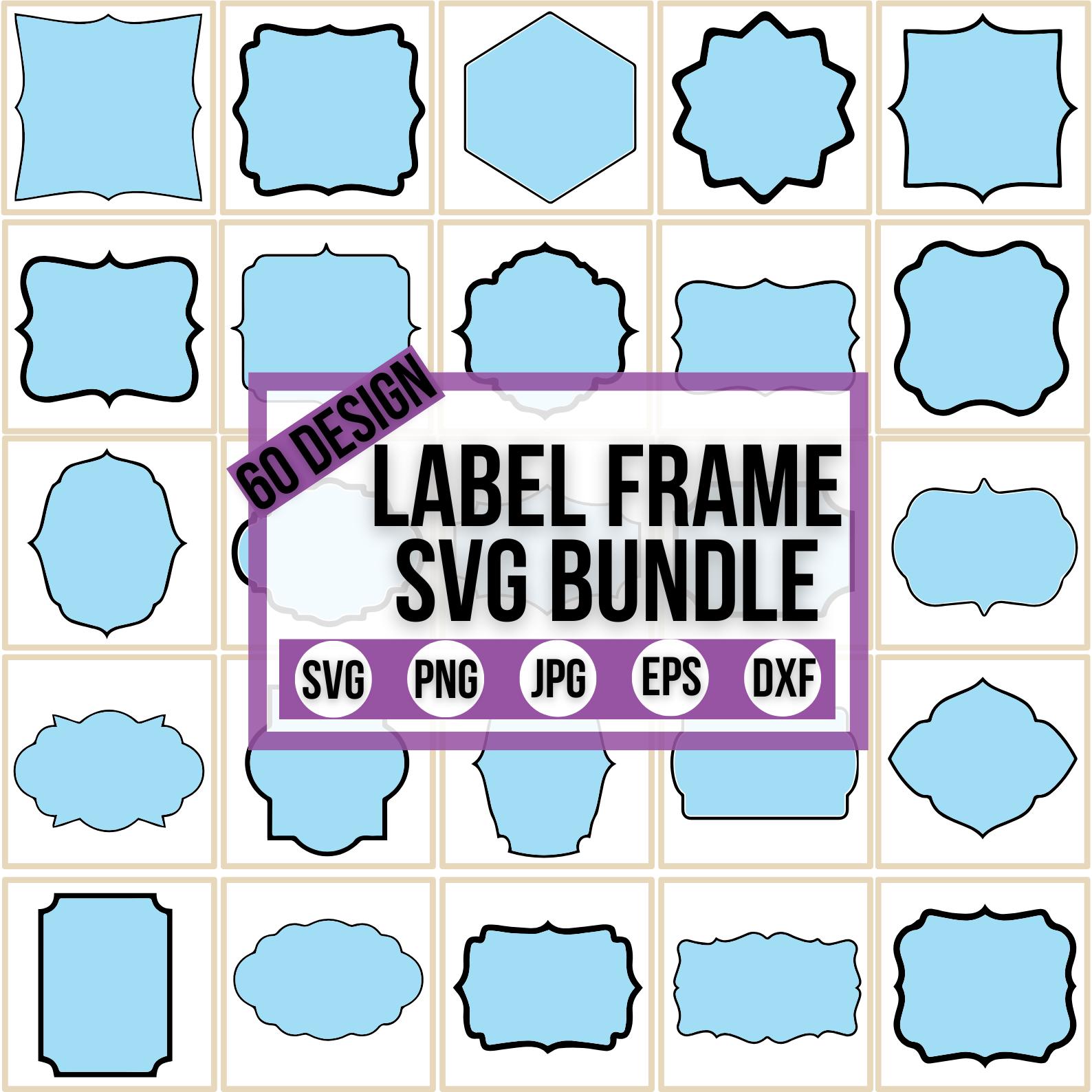 Label Frames Svg Bundle, Shapes Svg, Vintage Frames Svg, Banner Svg ...