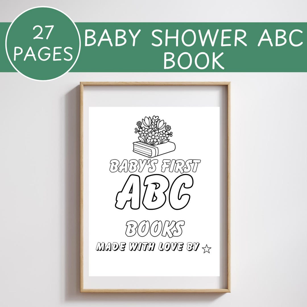 Baby’s First ABC Book, Printable Alphabet Coloring Book for Toddlers ...