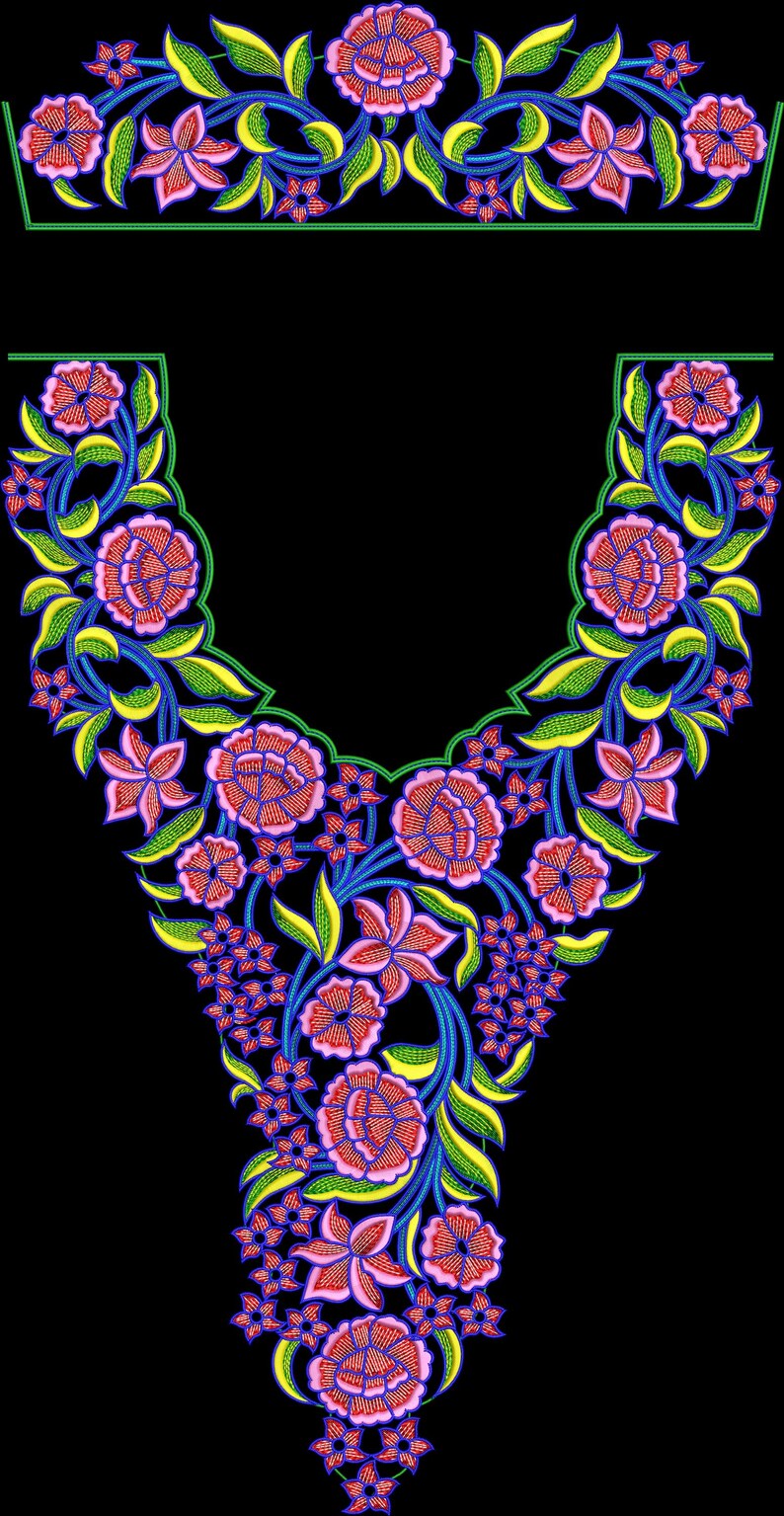 Arabic Kaftan Embroidery Machine Designs 500 Neckline With Sleves Dubia ...