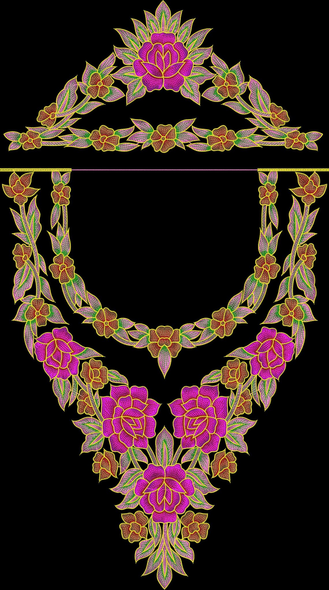 Arabic Kaftan Embroidery Machine Designs 500 Neckline With Sleves Dubia ...