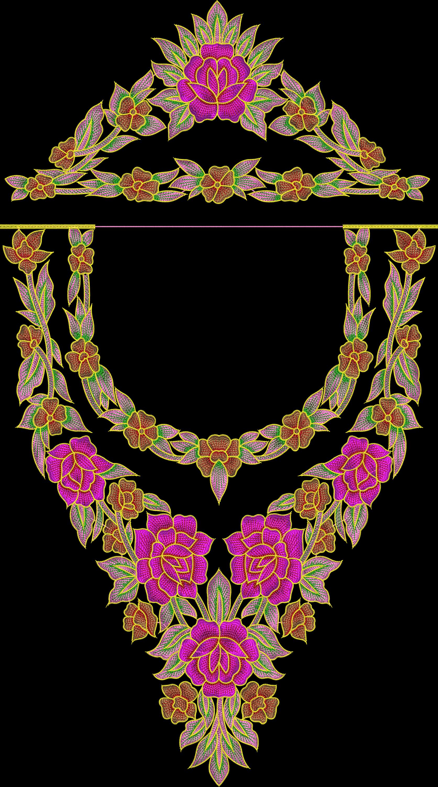 Arabic Kaftan Embroidery Machine Designs 500 Neckline With Sleves Dubia ...