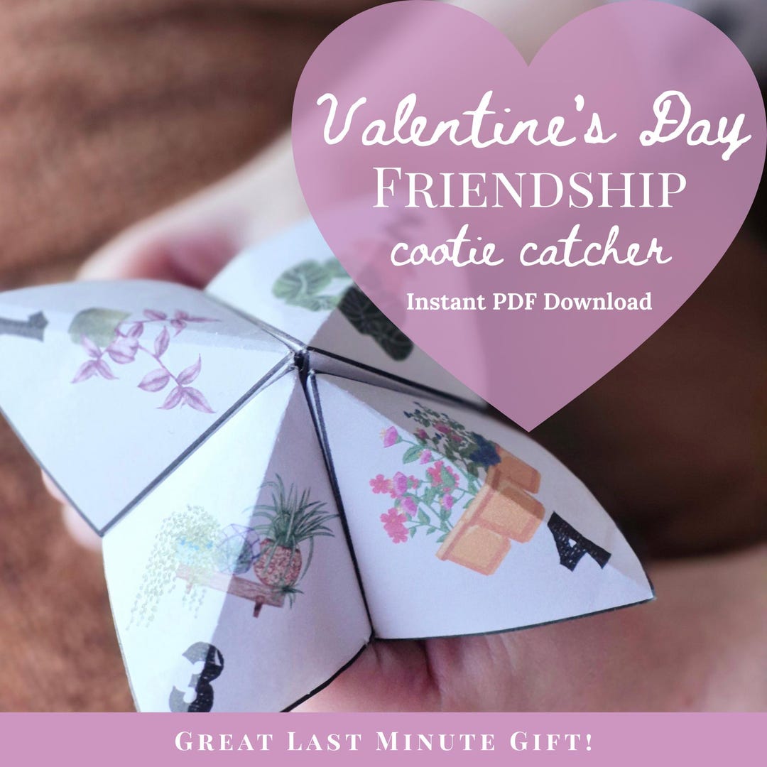 Valentine's Day Cootie Catcher | Friendship Fortune Teller (PDF Pattern ...