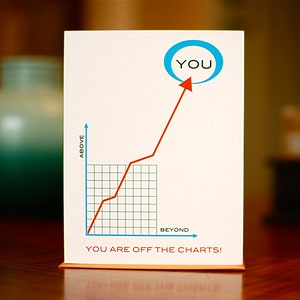 You're off the Charts - Line Graph Congratulations Card (100% Recycled ...