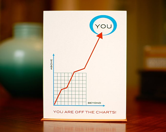 You're off the Charts Line Graph Congratulations Card 100% Recycled ...