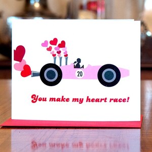 Retro Race Car Driver I Love You Card on 100% Recycled Paper - Etsy