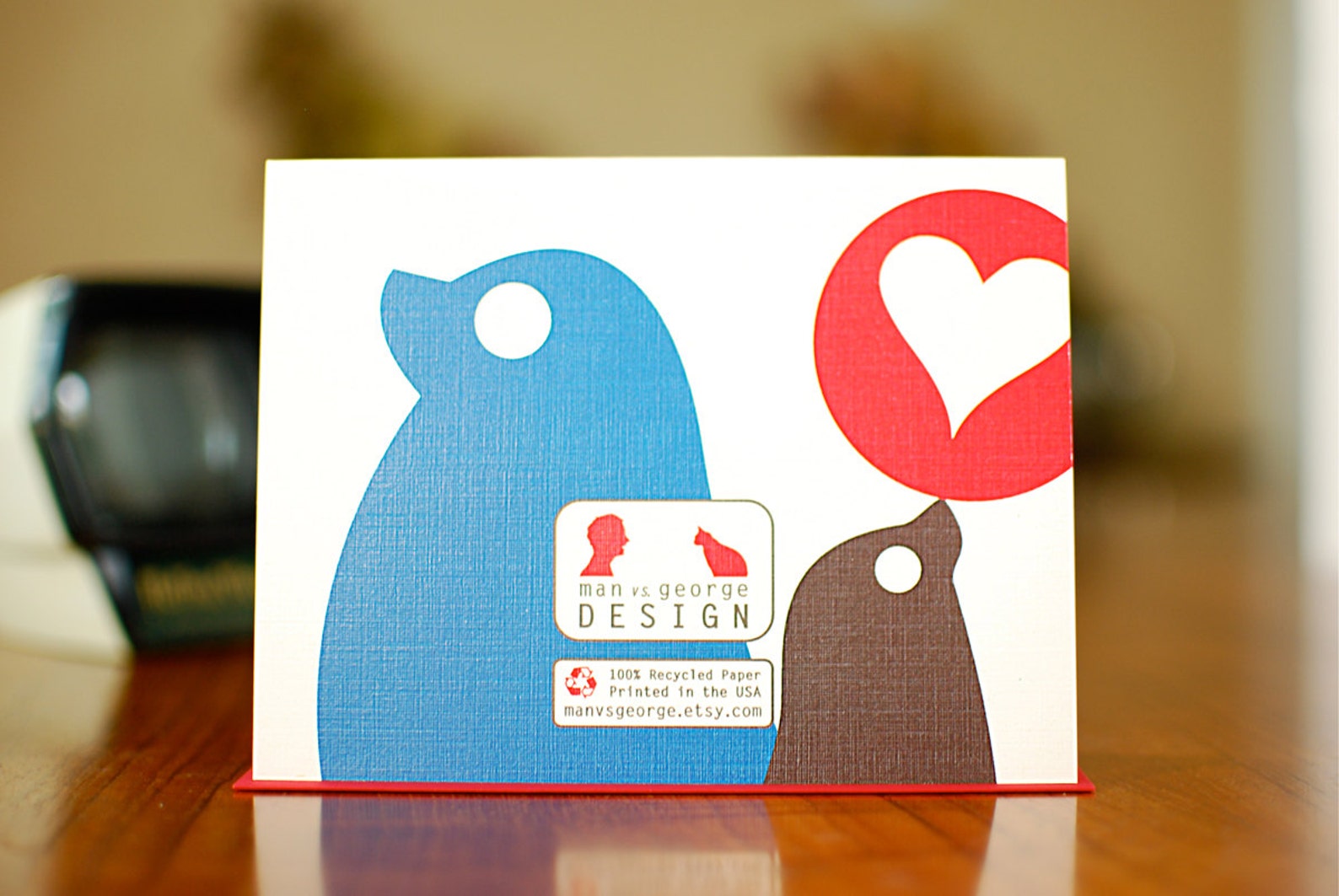 I Heart Dad New Baby Card With Papa & Baby Seals 100% - Etsy