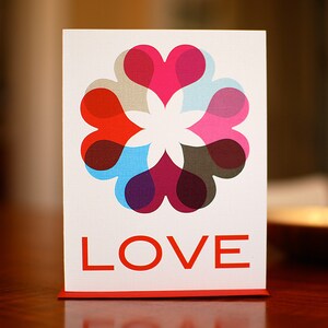 Love Comes 'round Ring of Hearts I Love You Card on 100% Recycled Paper ...