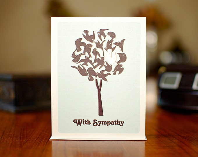 Tree of Life - Bird-filled Tree Sympathy Card on 100% Recycled Paper - Etsy