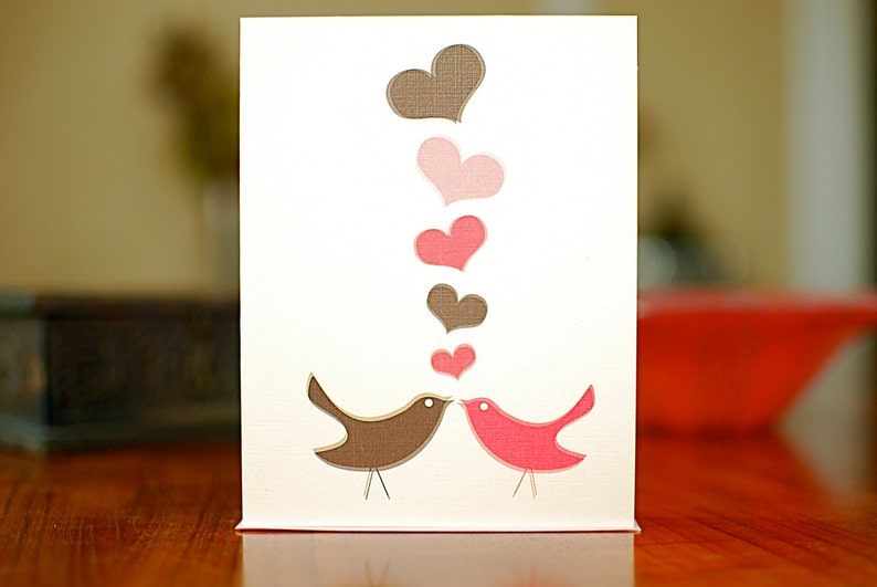 Love Tweet Love Happy Anniversary Birds Card on 100% - Etsy