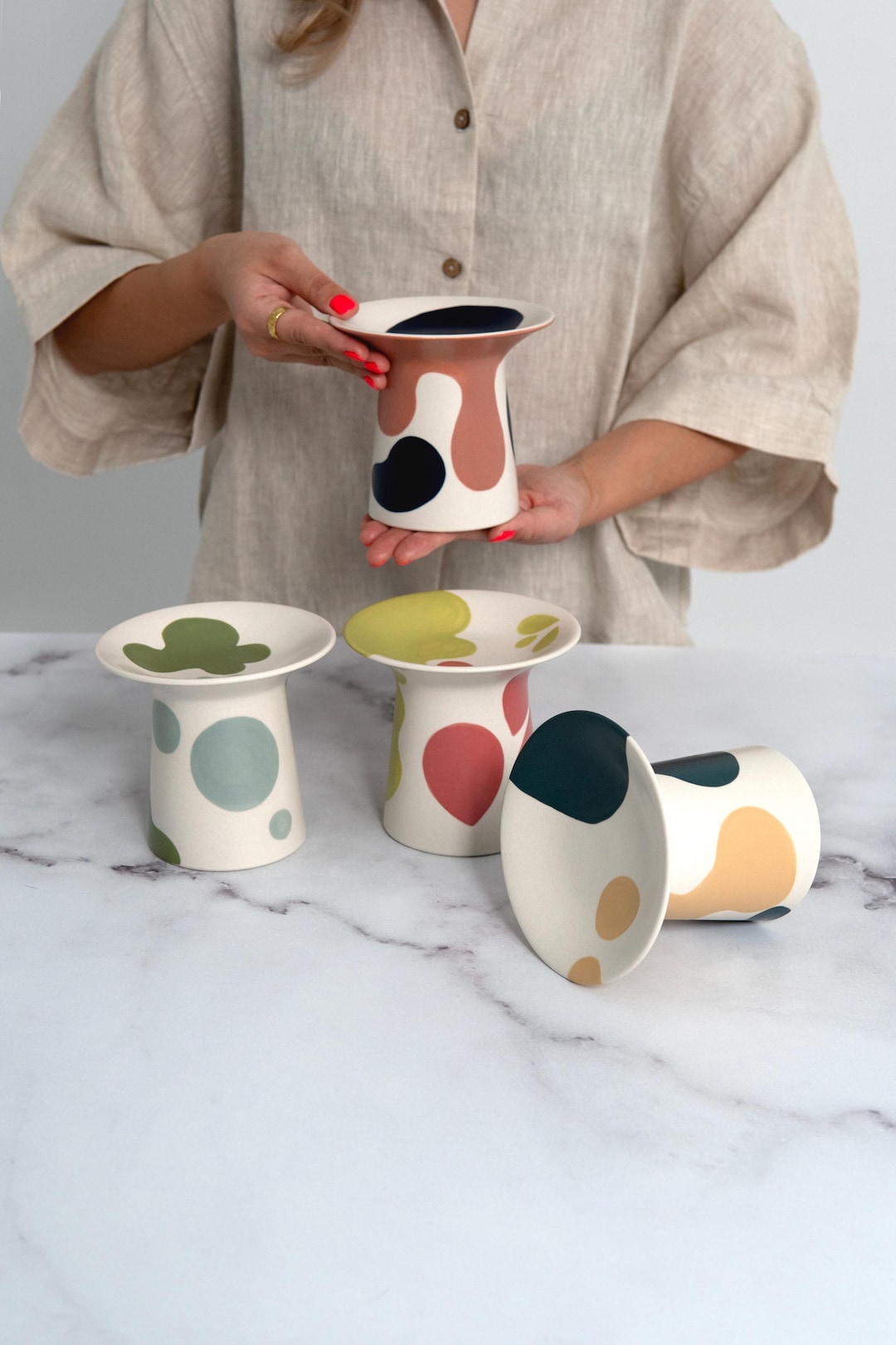 Urban Feline Raised Cat Plates - Hand Painted - Etsy