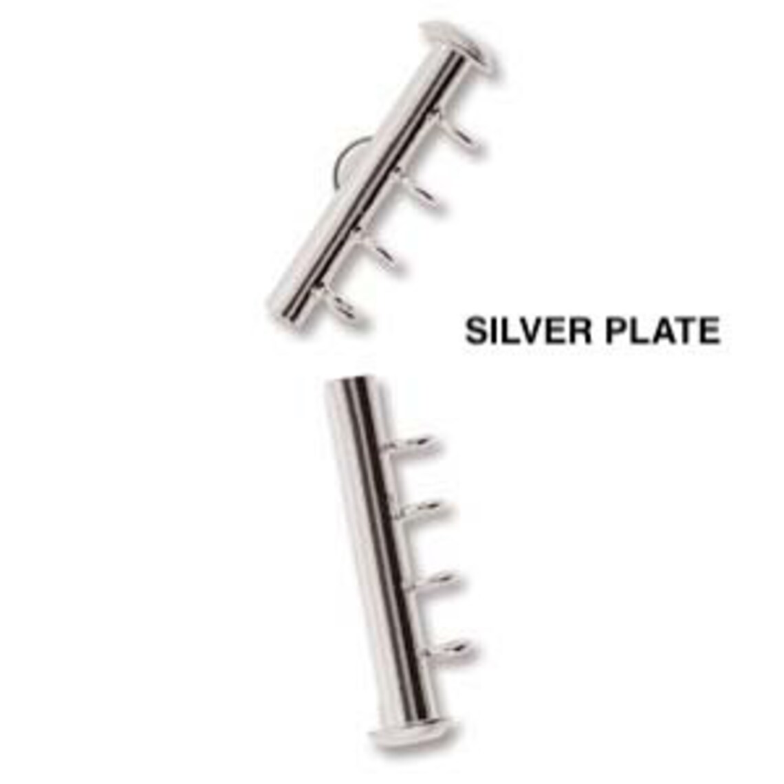 4 Strand Vertical Loop Slide Bar Clasp Gold Silver Antique - Etsy