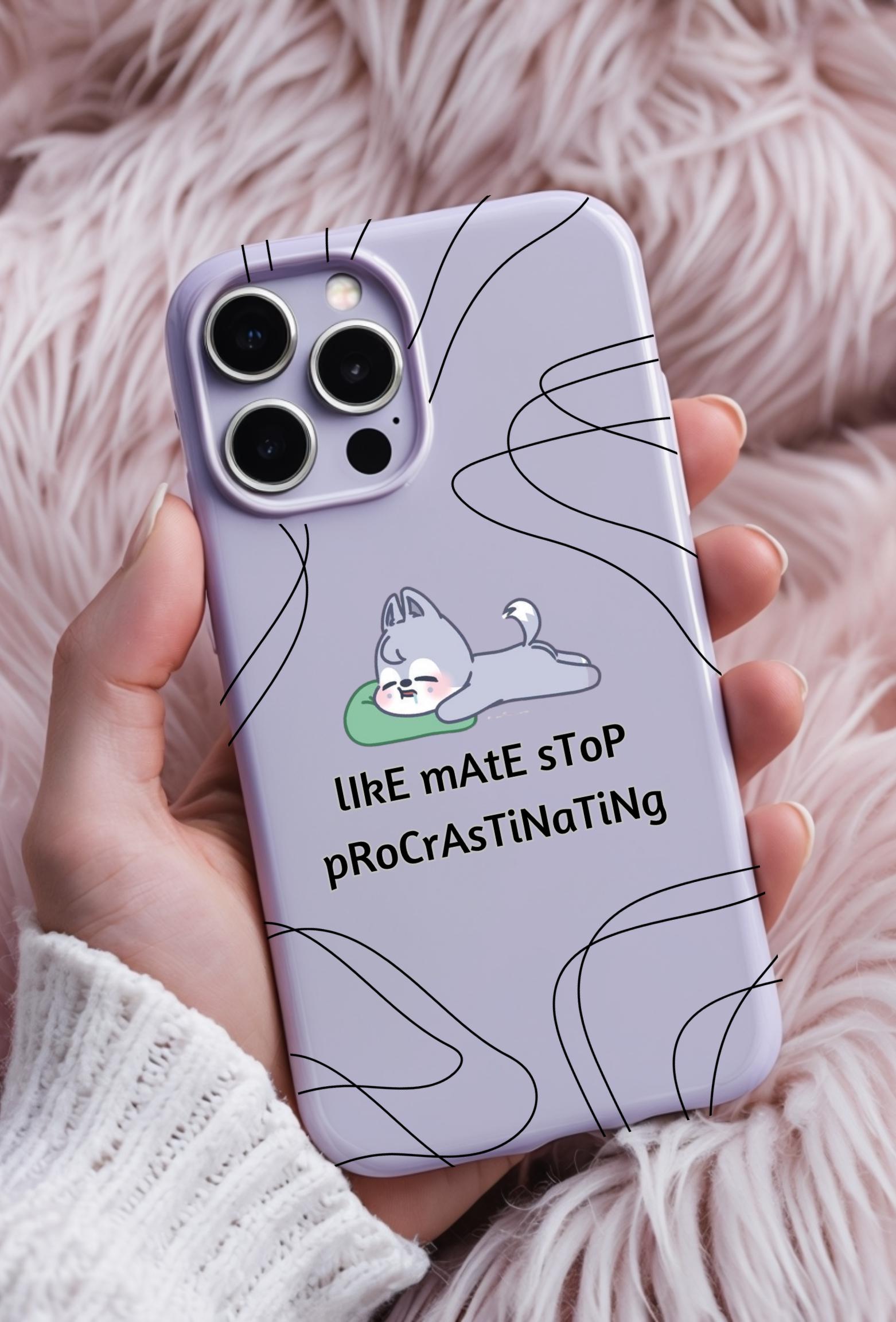 Bangchan Skzoo Phone Case, "like Mate Stop Procrastinating", Kpop Gift ...