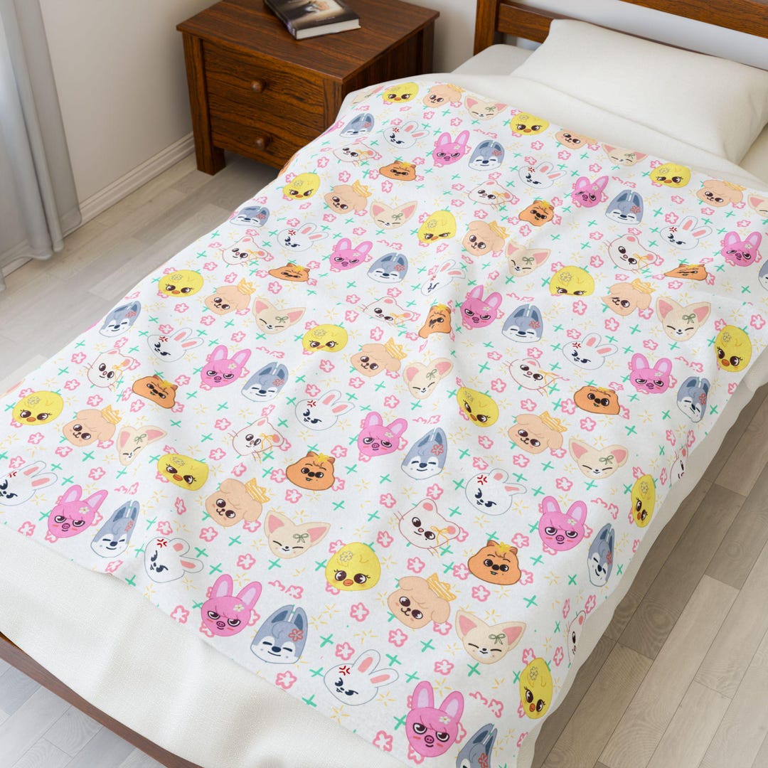 Kpop Stray Kids SKZOO OT7 Cartoon Blanket, Kpop Merch - Etsy