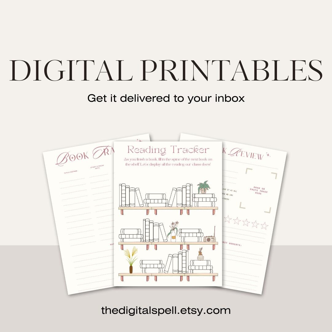 Printable Reading Tracker Journal | Reading Log | Book Tracker | Book ...