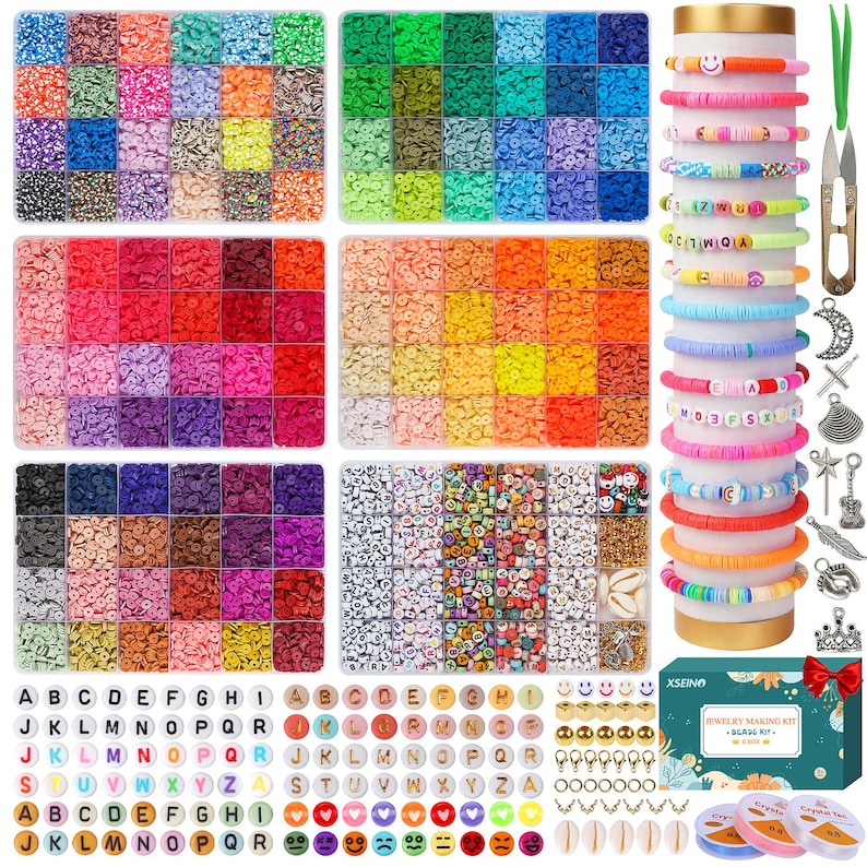 Bracelet Making Kit - Friendship Bracelet Kit. Gift for Kids. 23000 Pcs ...