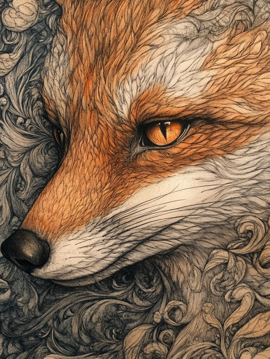 Mystical Fox Art| Woodland Fox Printable Wall Art | Woodland Art ...